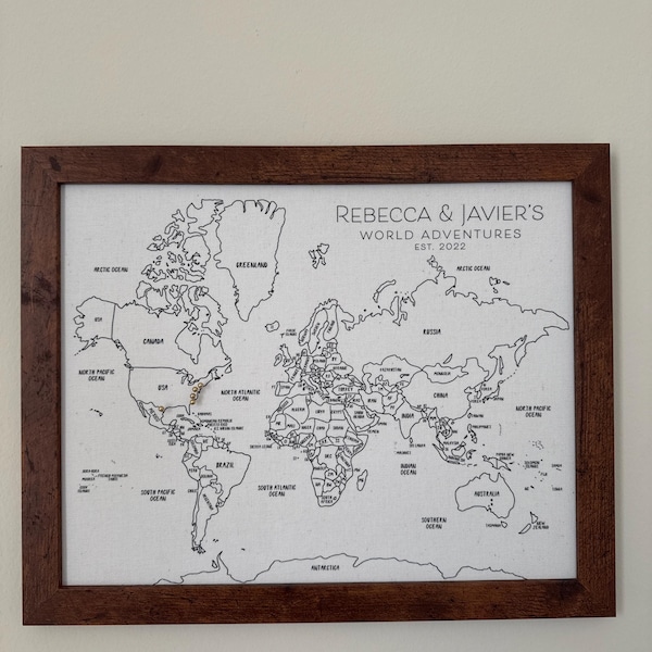 World Push Pin Personalized Map, Custom Push Pin Map for Travels ...