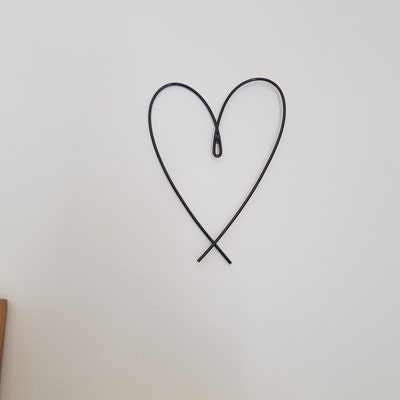 Handmade Wire Heart Wall Sign. Wire Art Wire Words Bedroom - Etsy