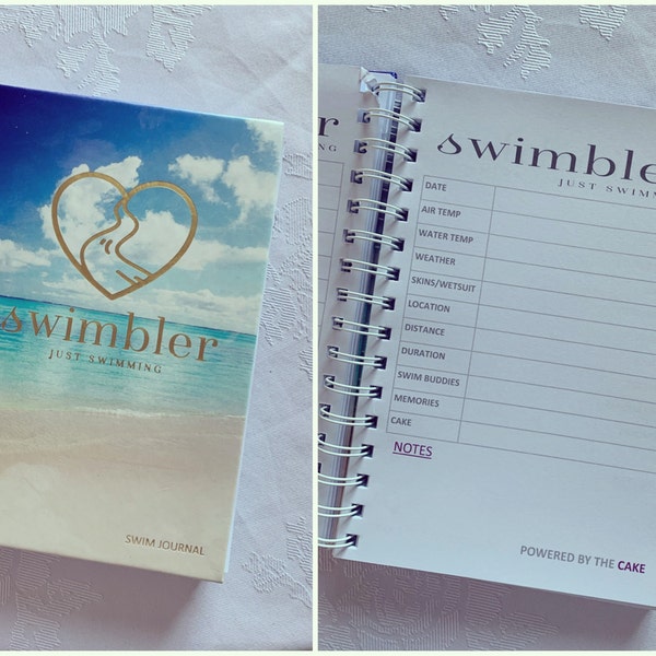 Swimbler Swim Journal Log Book Wild Open Water Swimmer Wipe Clean Swims ...