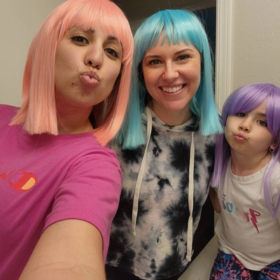 Bachelorette Party Wigs Neon Pastel Wig With Adjustable Netting Bridal ...