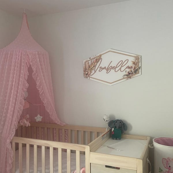 Boho Name Sign, Nursery Name Sign, Wooden Name Sign, Baby Shower Gift ...