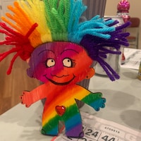 Rainbow Trolls Kid Craft - Yarn & Instructions Included - Pastel, Neon ...