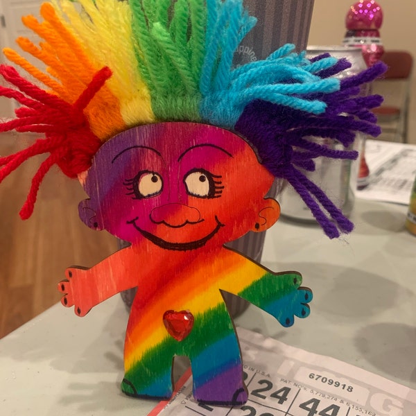 Rainbow Trolls Kid Craft - Yarn & Instructions Included - Pastel, Neon ...