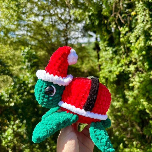 Santa Christmas Turtle Pattern Crochet PDF Download Beginner Friendly ...