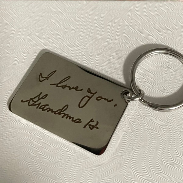 Actual Handwriting Keychain, Customized Keychain, Signature Keychain ...