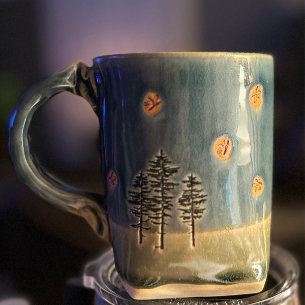Firefly Mug, Pine Tree Mug, up North Summer Mug, Camping Coffee Cup ...