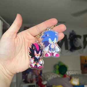 Sonic the Hedgehog and Shadow the Hedgehog Acrylic Keychain - Etsy