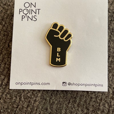 Charity Fundraiser Pin Black Lives Matter BLM Raised Fist Resist Pin ...