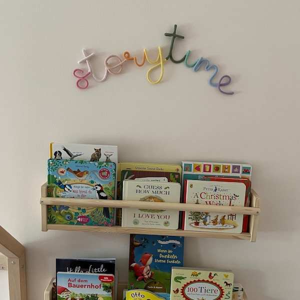 Curved Pastel Colours Storytime Wall Sign for Nursery , Kids Room ...