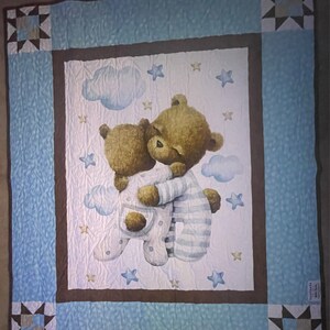 Cute Bear Set of 7 Fabric Panels Quilting Fabric Set Sewing - Etsy