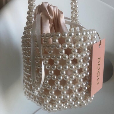 Watermelon Bead Bag, Pearl Bag, Bead Bag Vintage, Woman Bag, Beads ...