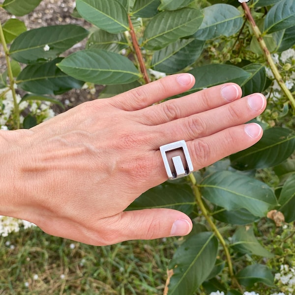 Silver Bold Irregular Shape Cuff, Thick Silver Plated Bracelet ...