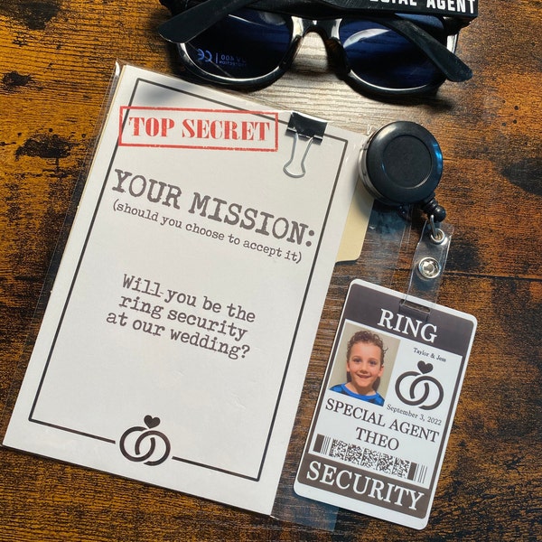 Ring Security ID Badge Set With Sunglasses and Add-on Items - Wedding ...