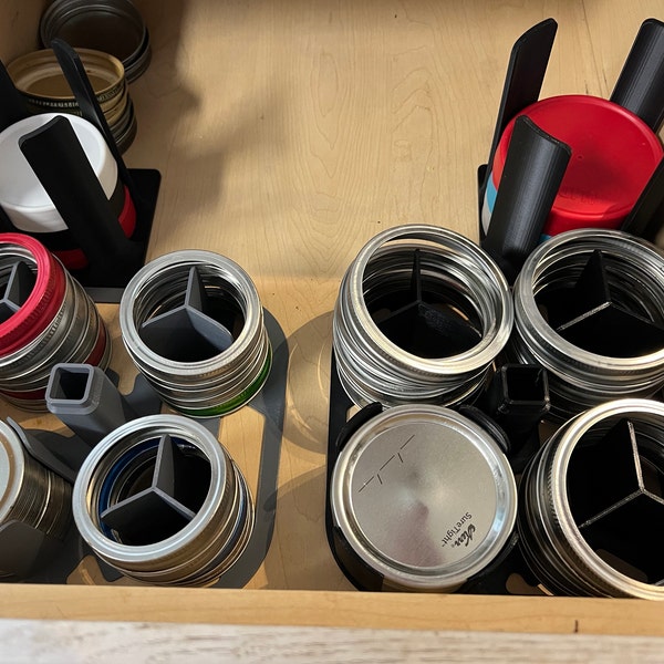 Stackable Canning Jar Lid & Ring Organizers - Etsy