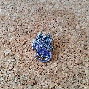 Baby Dragon Enamel Pin, Cute Dragon Enamel Pin, Cute Purple Dragon Pin ...