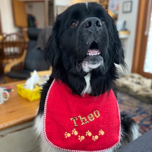 Dog Bib Newfie Drool Bibs Dog Slobber Bib Big Dog Bibs Dog - Etsy