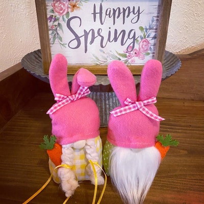 7 Mini Gnome Easter Carrot Couple - Etsy