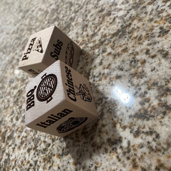 Custom Food Decision Wood Die, Dinner Choice Dice - Etsy