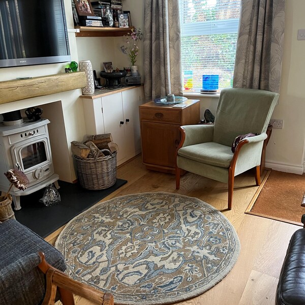 Irregular Shaped Throw Rug Illusion Pattern Hand-tufted 100% Pure Wool ...