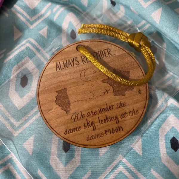 Personalised Under the Same Sky Christmas Bauble, Long Distance Best ...