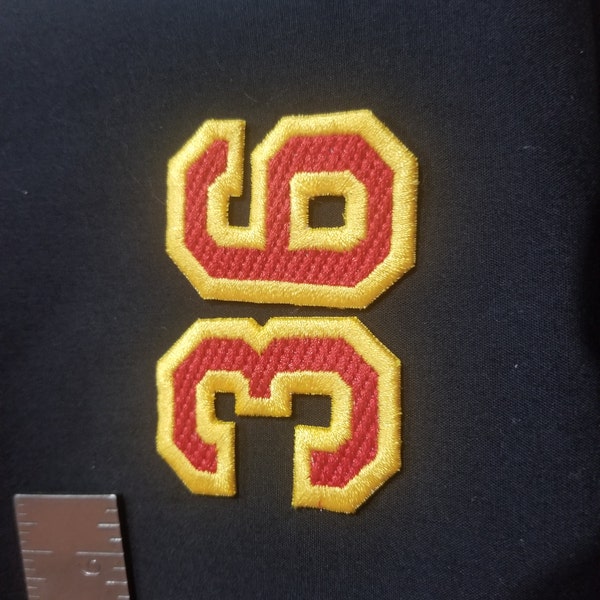 2" Varsity Number Patch, Any Color Combo, Custom Made! - Etsy