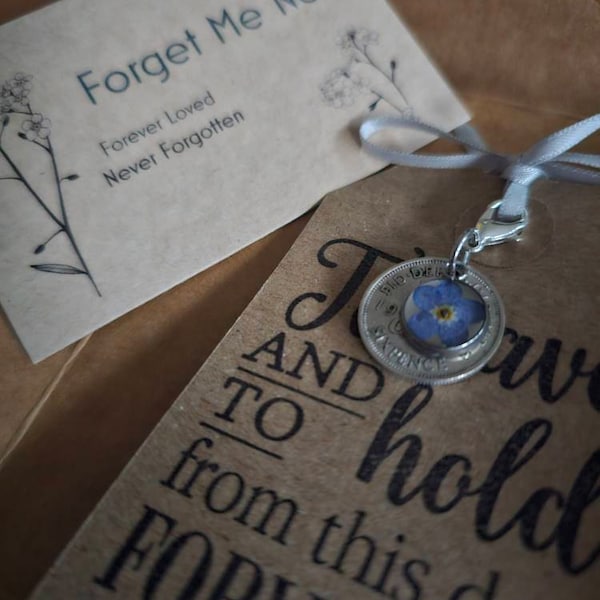 Forget Me Not Memorial Pin, Flower Design, Funeral Favour Remembrance ...