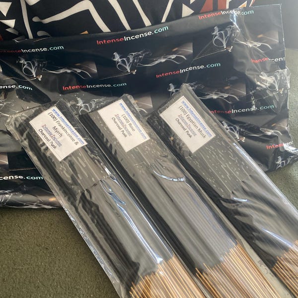 30 - 19" JUMBO - Biggie Hand Dipped Incense Sticks - Choose Charcoal or ...