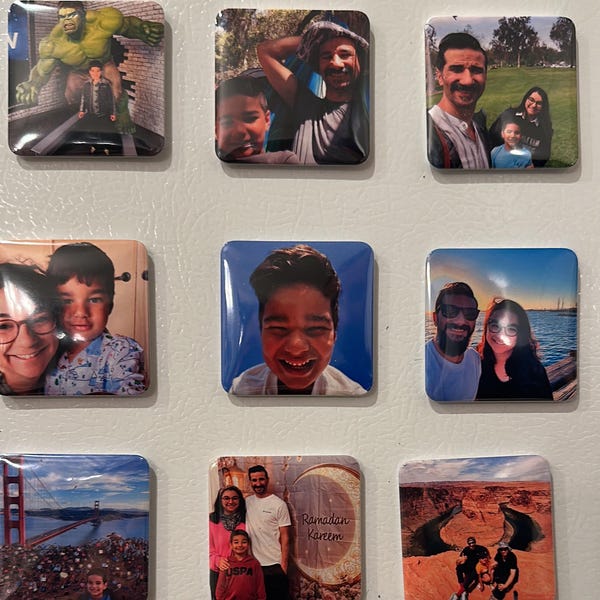 Custom 9 Photo Magnets 2"x2" | Personalized Gift for Couples Holiday ...