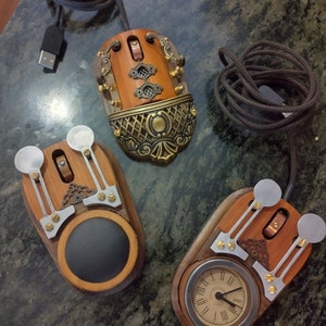 Set of Steampunk neo-victorian, Antique Look Mechanical Keyboard With ...