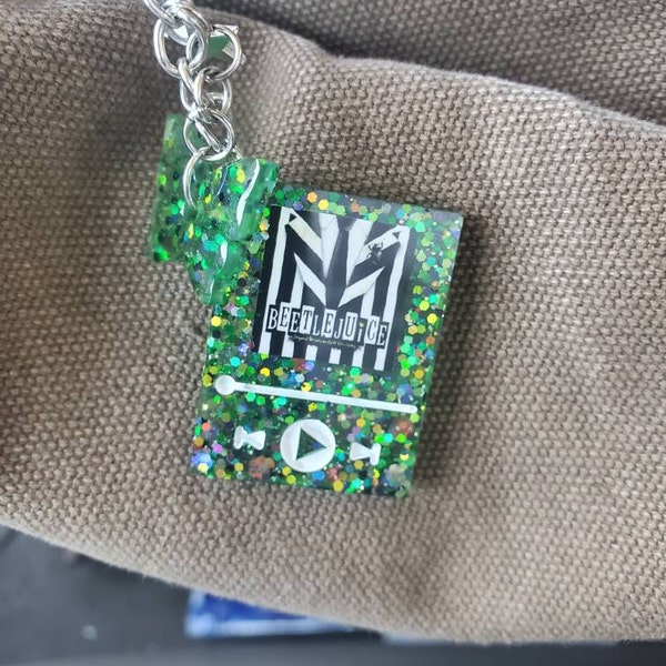 Beetlejuice Resin Keychain - Broadway Keychain - Music Player Keychain ...