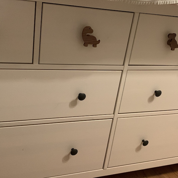 Dinosaur Handles Made of Untreated Walnut Wood (t-rex Brachio Stego ...