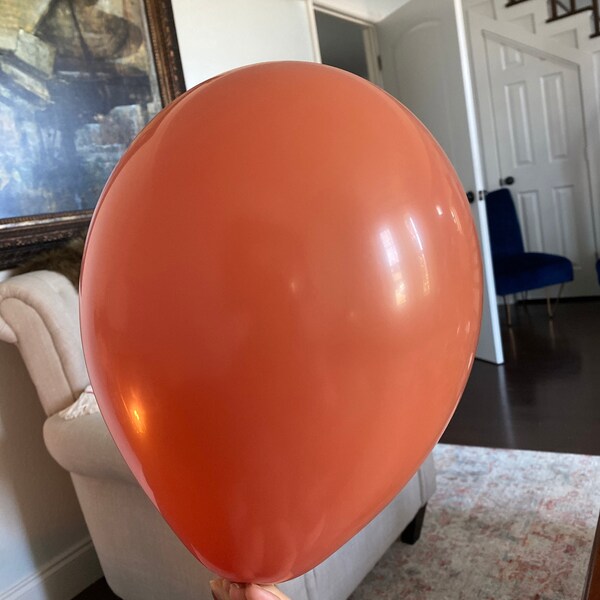 Burnt Orange 11 Inch Balloon Set Pumpkin Balloons Rust Balloons Fall ...