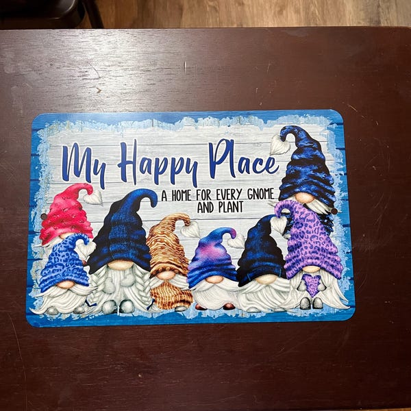 Personalized Gnome Sign, Your Name, Gnome Home, Customized Gnome Lover ...