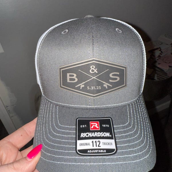Custom Wedding Anniversary Couples Hats With Personalized Initials and ...