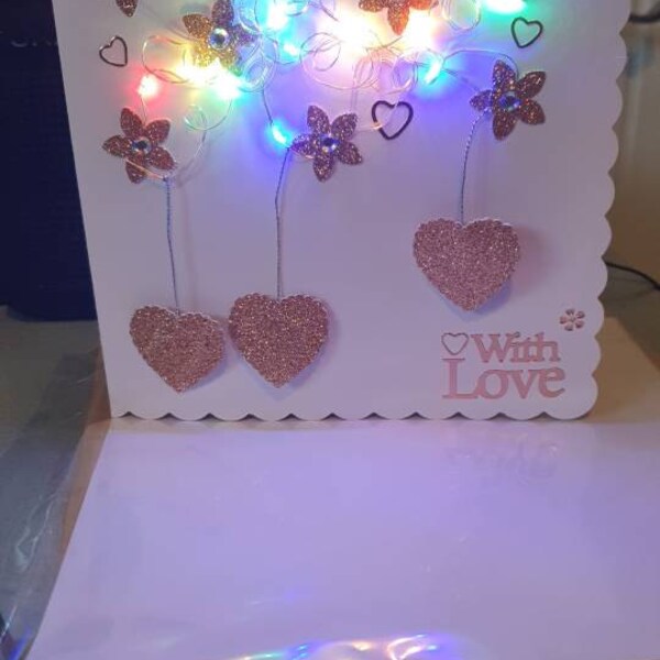Pretty Led Light up 3d Card With Bright Multicoloured Lights, Light up ...