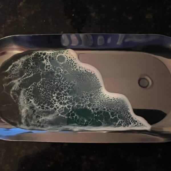 White Serving Platters for Entertaining | Porcelain Ocean Resin Dish ...
