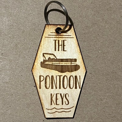 The Pontoon Keys, Wood Key Chain, Boat, Key Accessories - Etsy