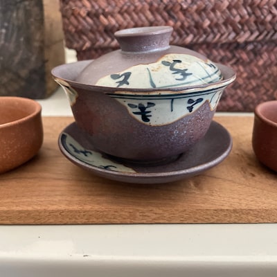 Gaiwan ru Yao Kiln Fancy Rust Glaze Porcelain - Etsy