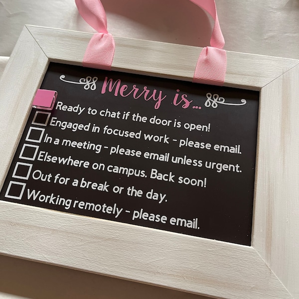 Office Message Board Sign,unavailable Sign,not Here Door Sign,i'm ...