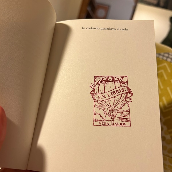 Book Stamp, Ex Libris Balloon, Library Stamp, From the Library Of, Ex ...