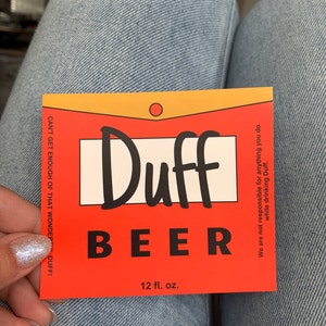 Duff Beer Label Simpsons Beer Label Home Brew Beer Label Funny Beer ...