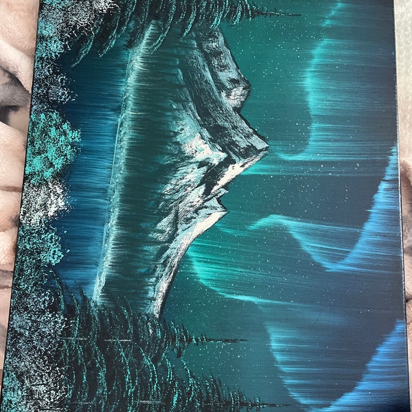 Bob Ross Style Original Landscape Oil Painting “final Grace” 16x20in ...