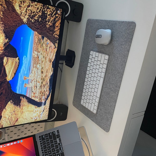 Natural Wool Desk Mat - Felt Desk Pad - Large Desk Pad - Soft Merino ...