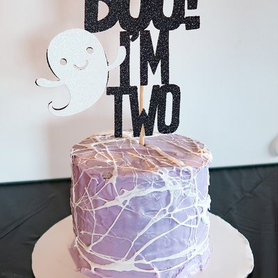 Boo I'm Two Cake Topper/ Halloween Cake Topper/ Halloween Baby Shower ...
