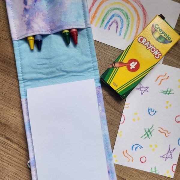 CREATE Coloring Wallet, Crayon Wallet Sewing Pattern, Travel Coloring ...