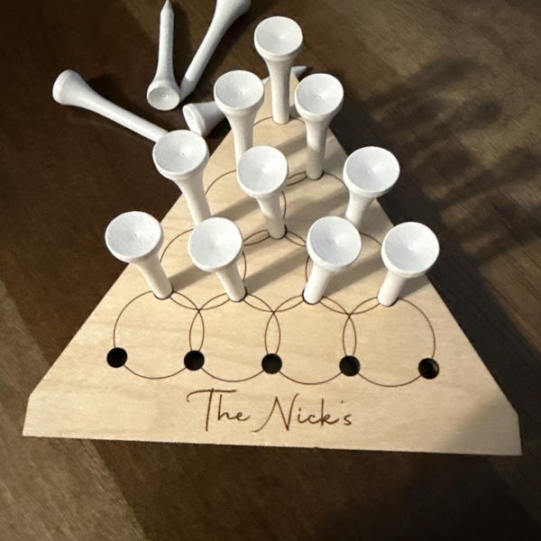 Personalized Triangle Peg Jump Game / Golf Tee / Solitaire/ Gift ...