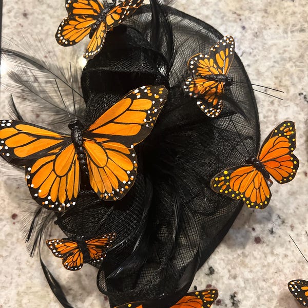 Monarch Butterfly Clip, Monarch Butterfly Headpiece, Monarch Clips, Day ...