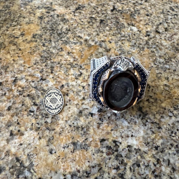 The Seal of Solomon Ring, 925 Sterling Silver Men's Ring, Handmade Ring ...
