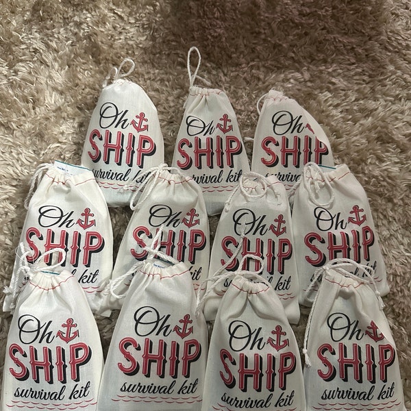 Oh Ship Hangover Kit Bags | Funny Nautical Survival Kits for Cruise ...
