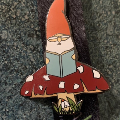 Gnome Enamel Pin, Gnome With Pumpkin, Garden Gnome Pin, Gnomes in Fall ...